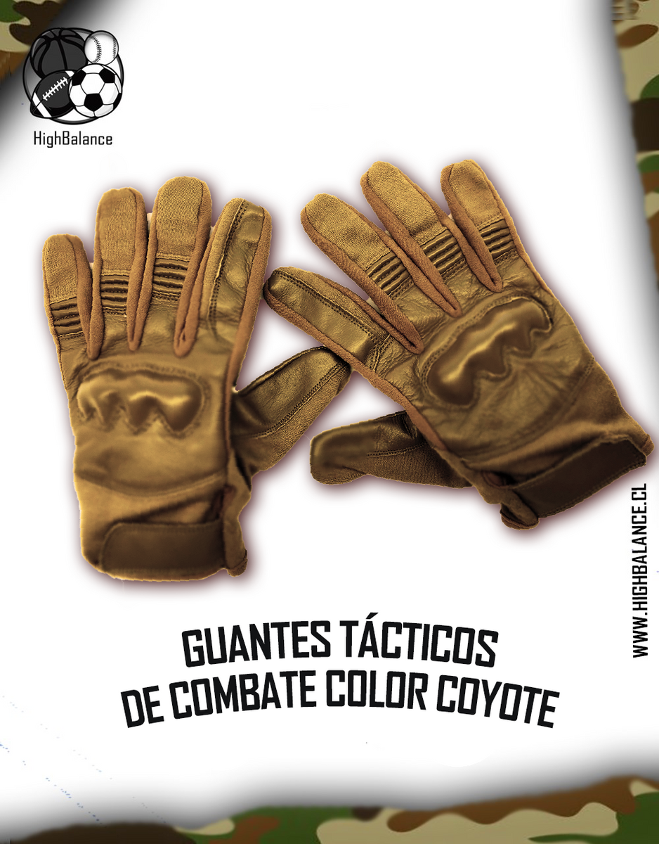 GUANTES TÁCTICOS DE COMBATE COLOR COYOTE - DEPORTIVOS – HighBalance.CL